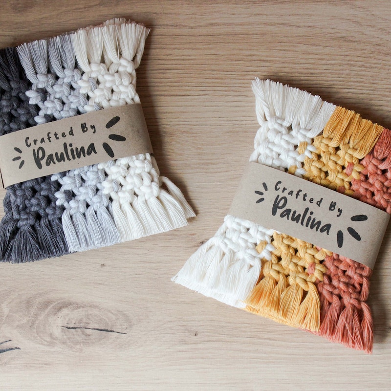 Macrame Coaster - Etsy