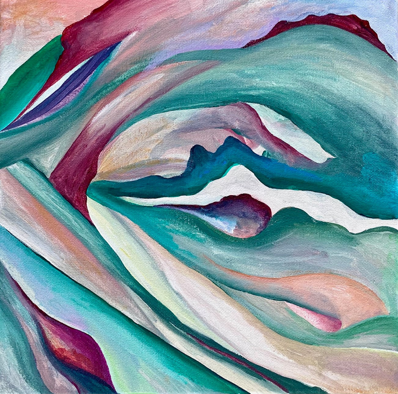 Georgia O'keeffe Inspired Flower Abstraction - Etsy