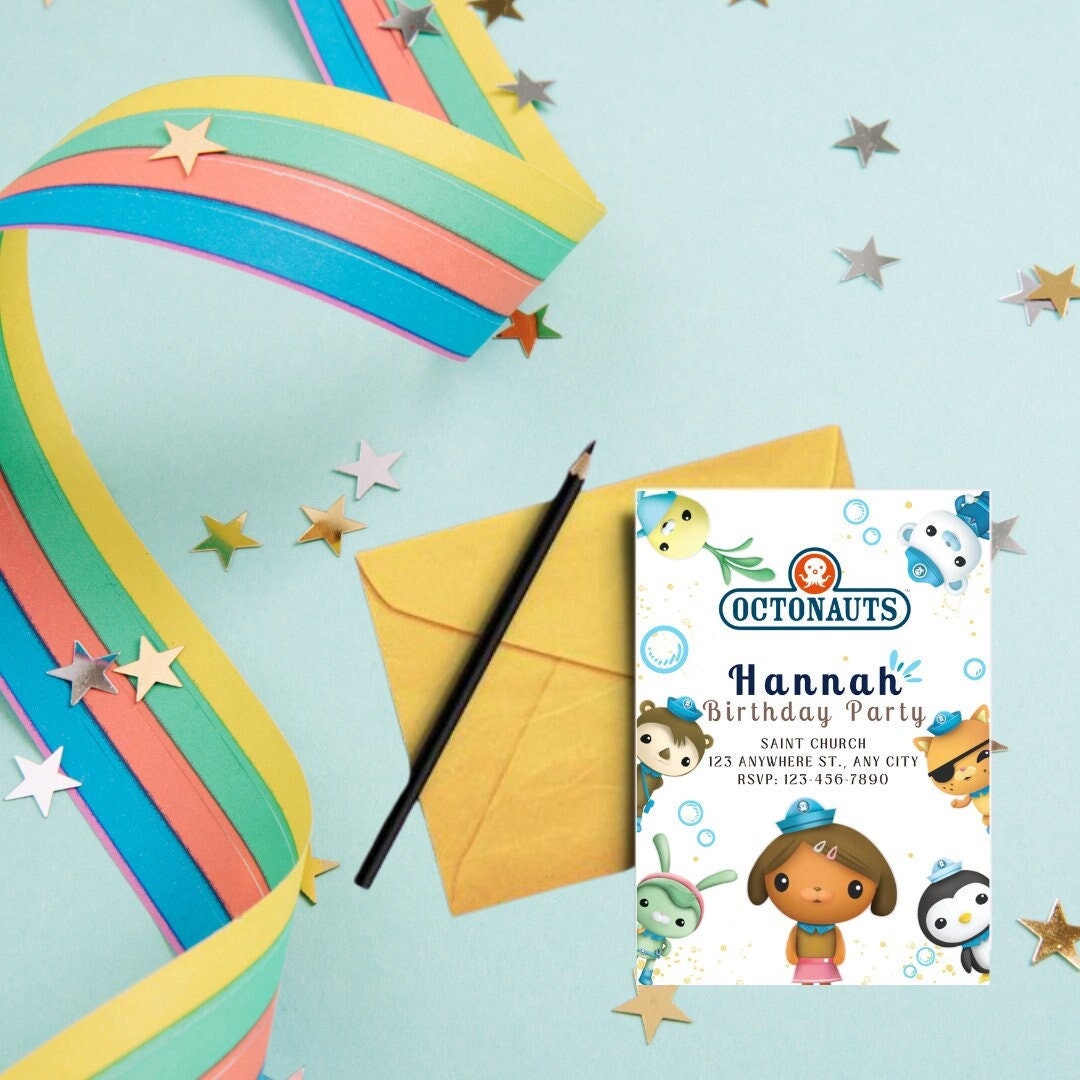 Digital Octonauts Dashi Birthday Invitation | Octonauts Invites | Dashi ...
