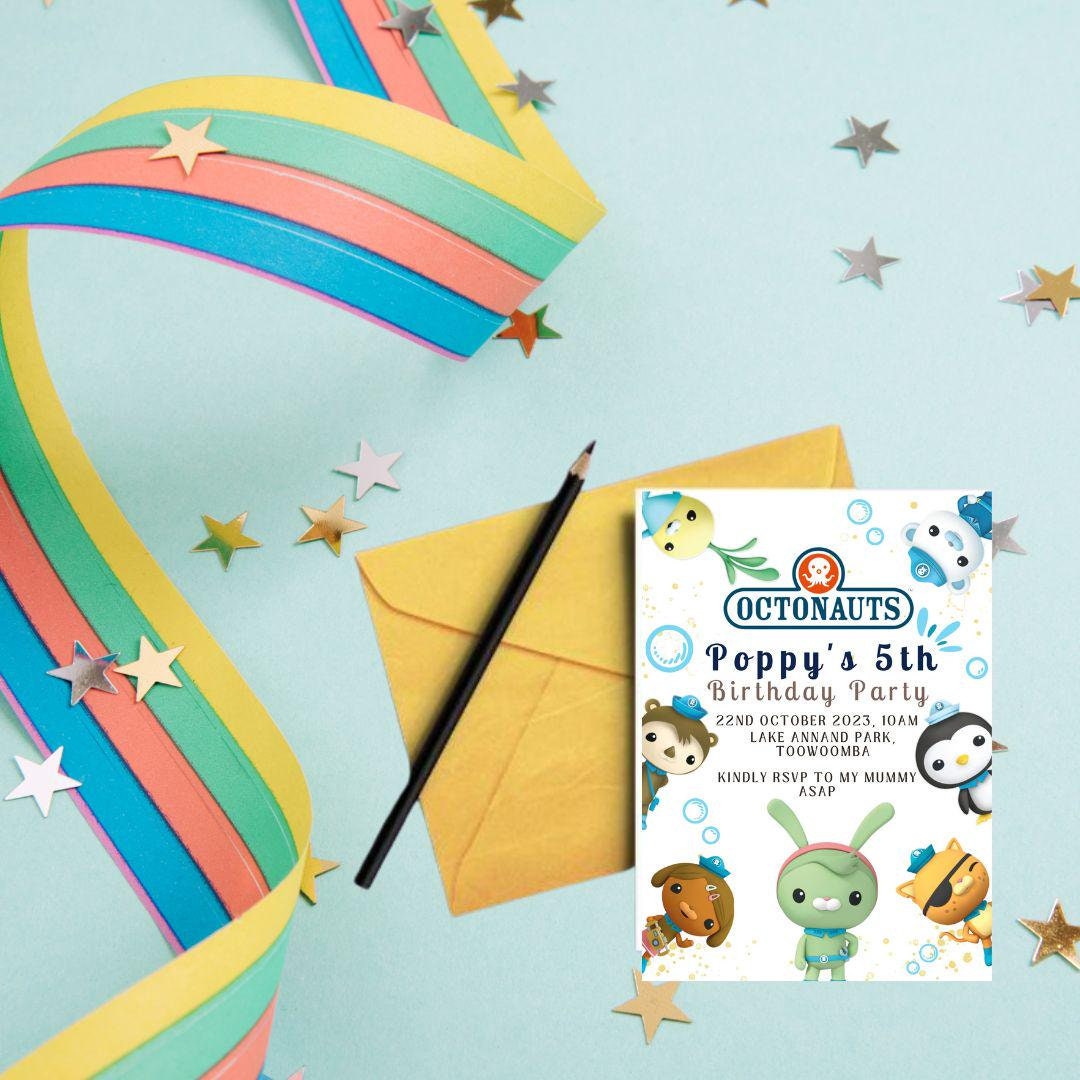 Digital Octonauts Tweak Birthday Invitation | Octonauts Invites | Dashi ...