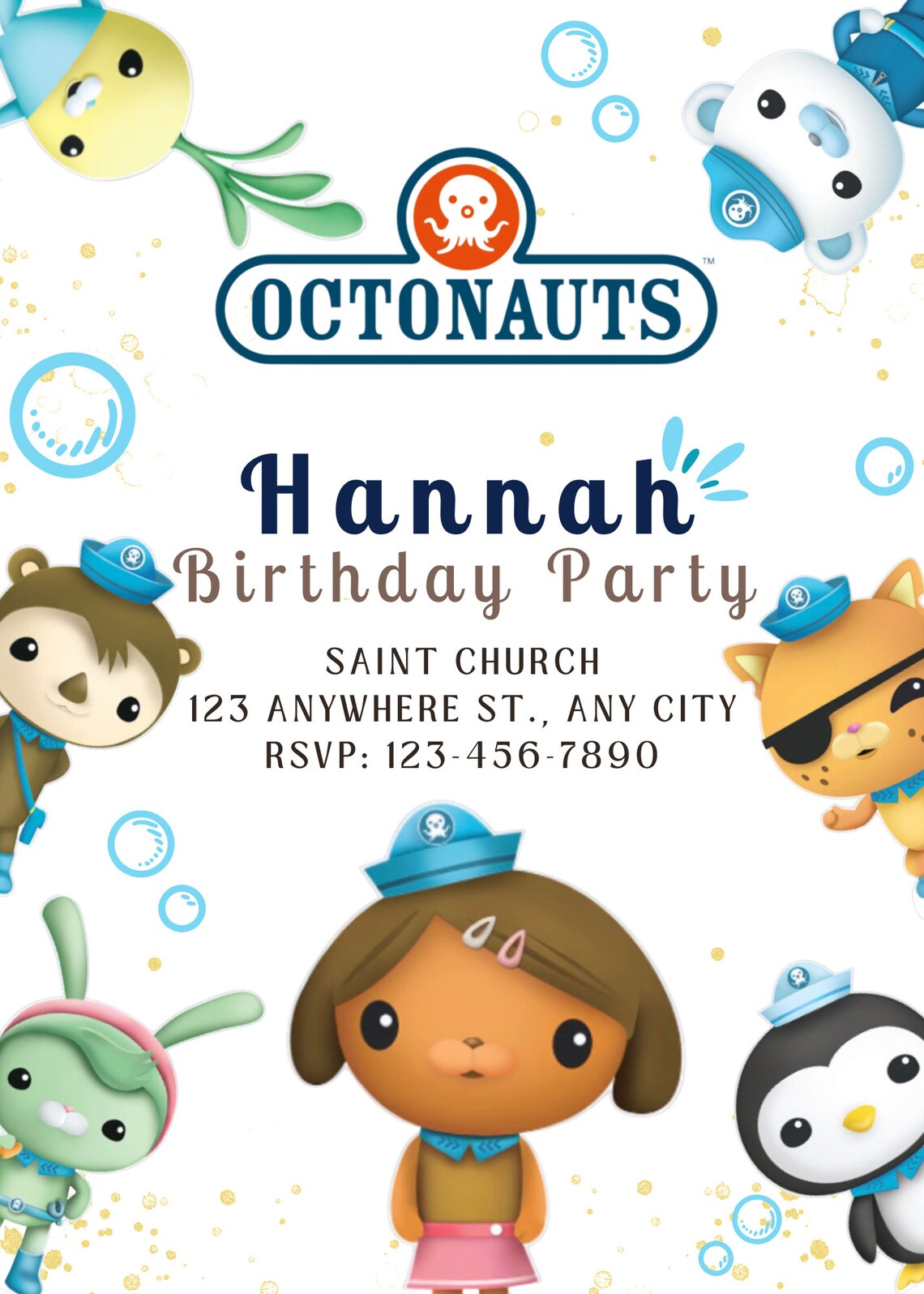 Digital Octonauts Dashi Birthday Invitation | Octonauts Invites | Dashi ...