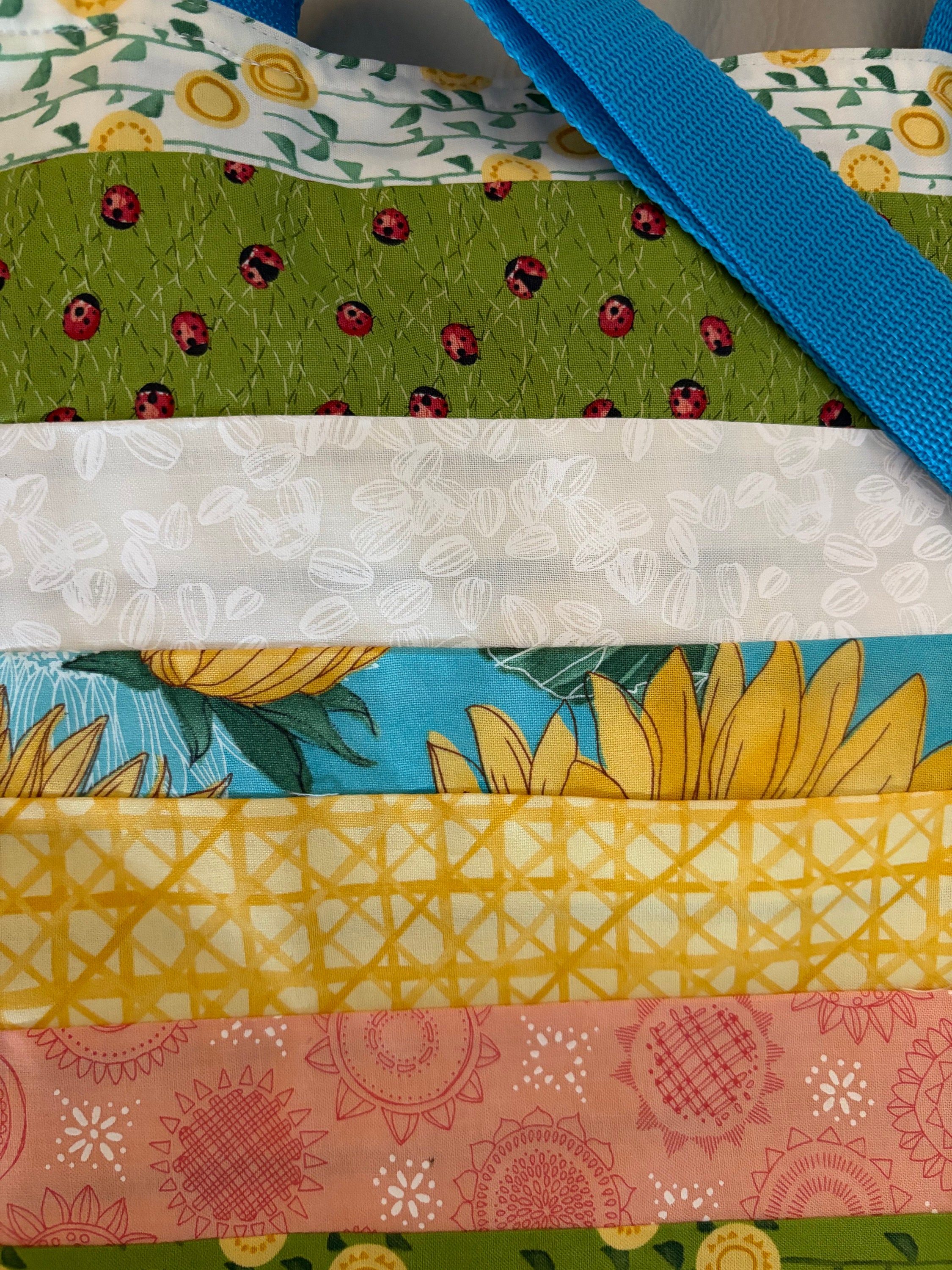 Colorful Beach Bag With Sunflower Fabric - Etsy