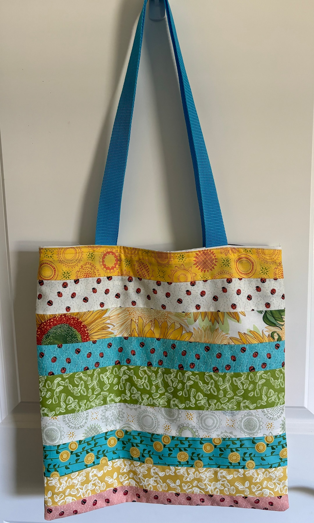 Colorful Beach Bag With Sunflower Fabric - Etsy
