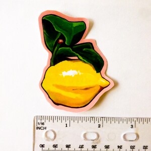 Lemon Watercolor Vinyl Sticker | Fruit Sticker | Cute Laptop Stickers ...
