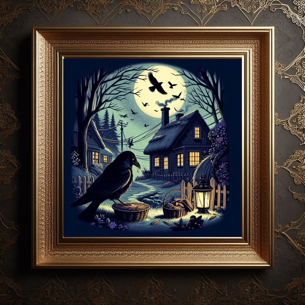 Gothic Raven Vintage Poster, PRINTABLE Nostalgia, INSTANT Digital ...