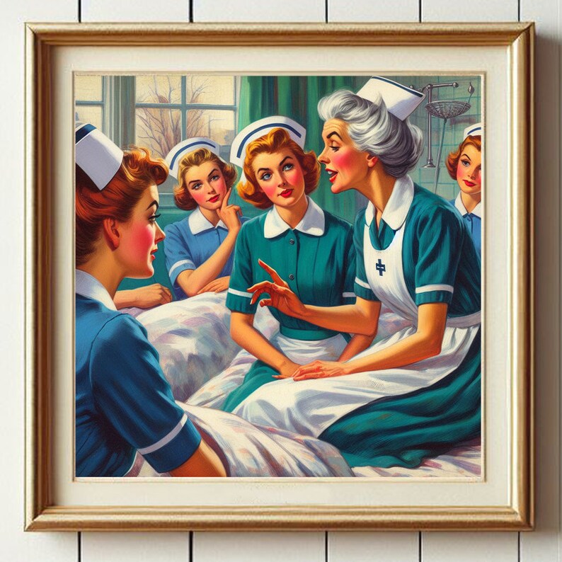 Matron Wall Art, 4 X INSTANT Digital Download Prints, Hospital Wall Art ...
