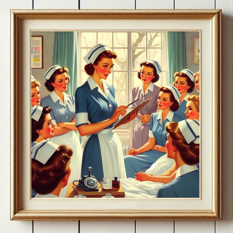 Matron Wall Art, 4 X INSTANT Digital Download Prints, Hospital Wall Art ...