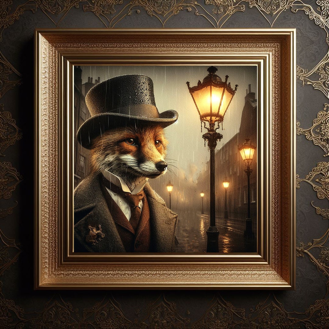 Gothic Fox Vintage Poster, PRINTABLE Nostalgia, INSTANT Digital ...
