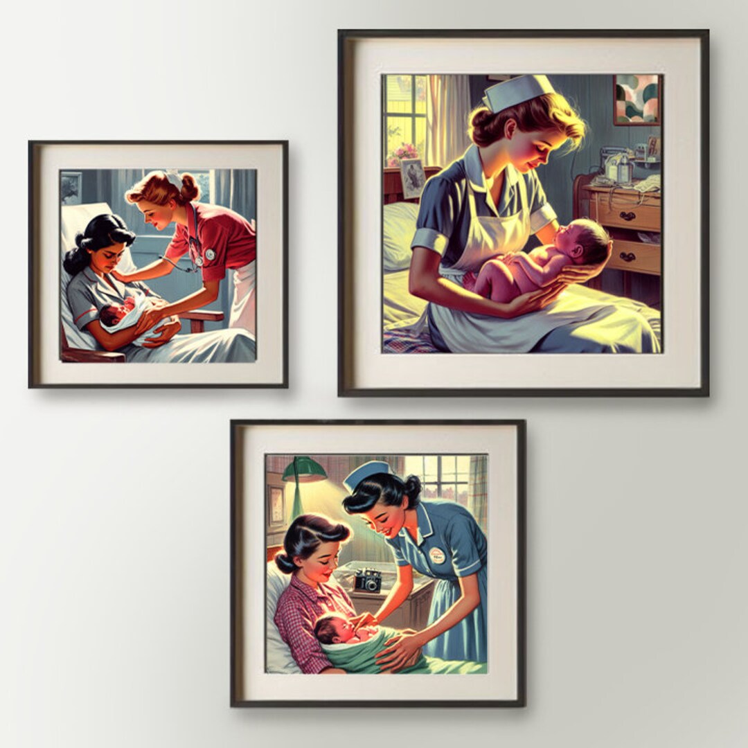Midwife Wall Art, 3 X INSTANT Digital Download Prints, Hospital Wall ...