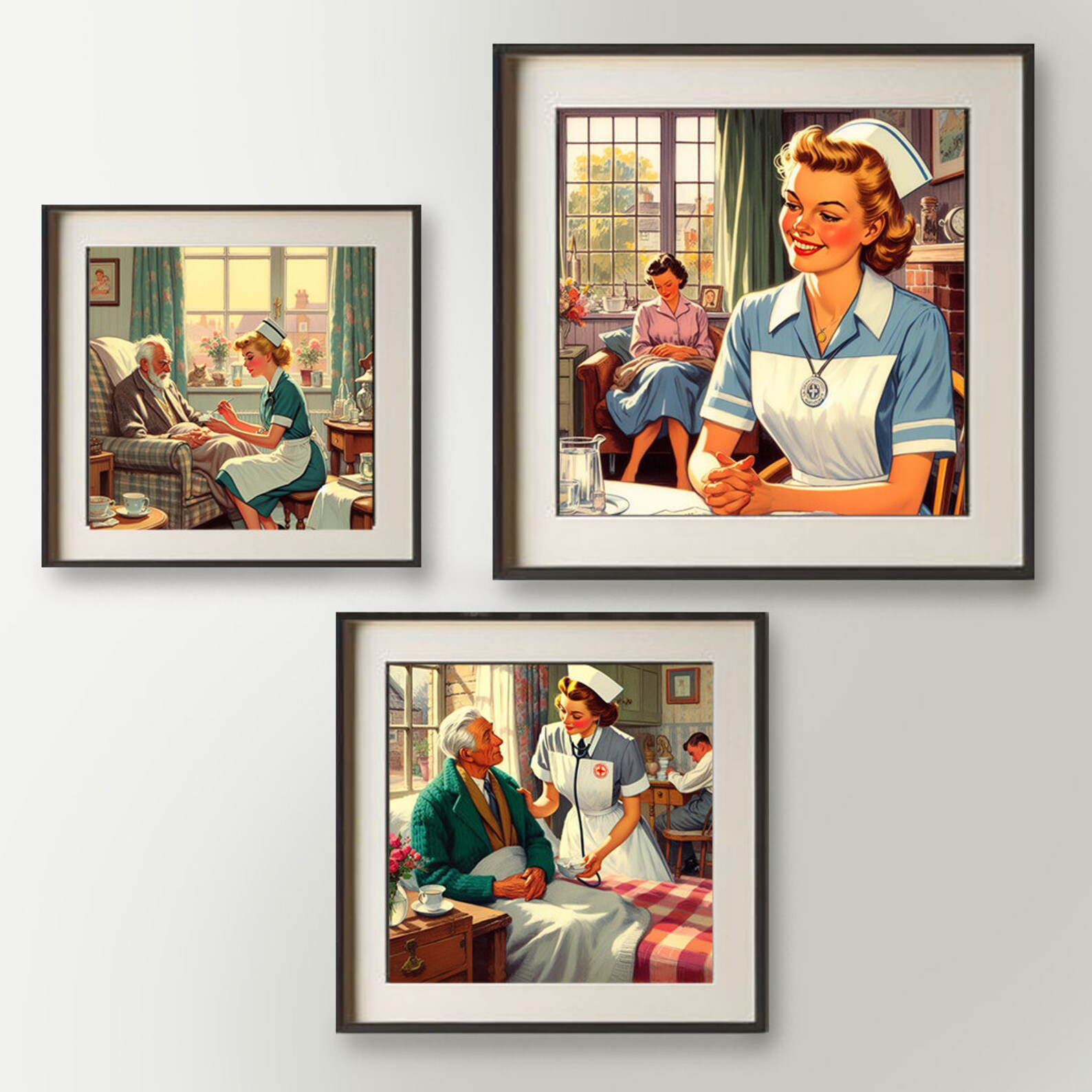 District Nurse Wall Art, 3 X INSTANT Digital Download Prints, Community ...