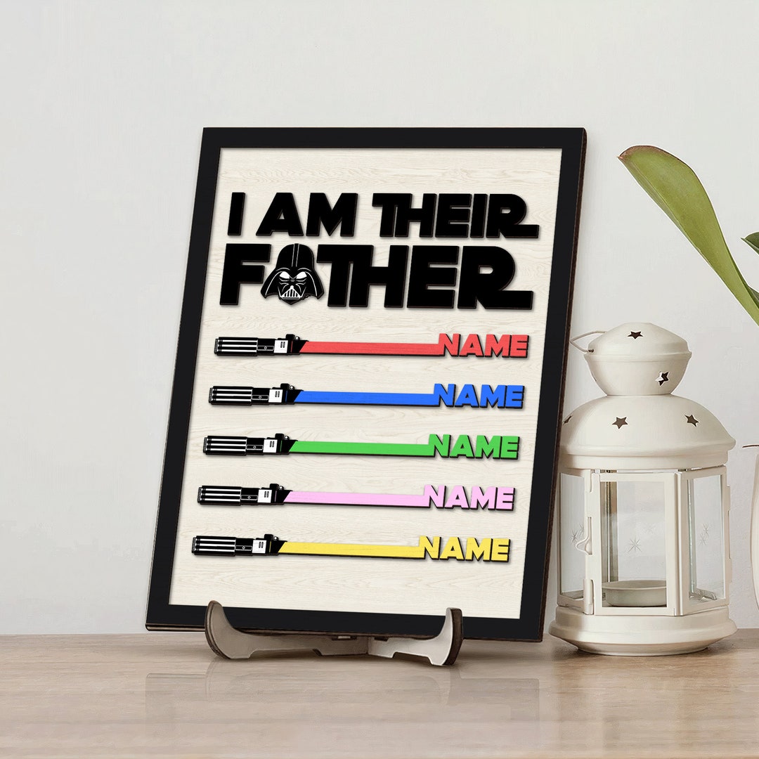 Personalized I Am Their Father Wooden Sign Board Father Day - Etsy
