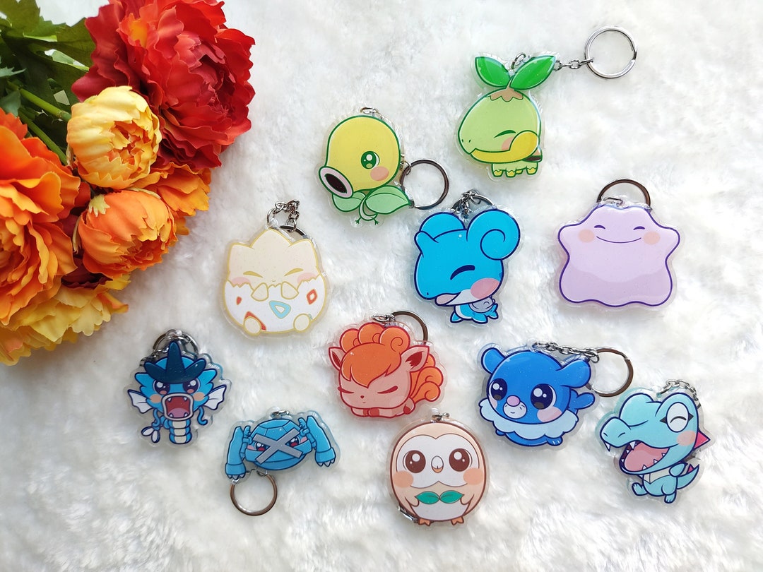 Pokemon Keychain - Togepi - Vulpix - Gyarados - Ditto - Lapras ...