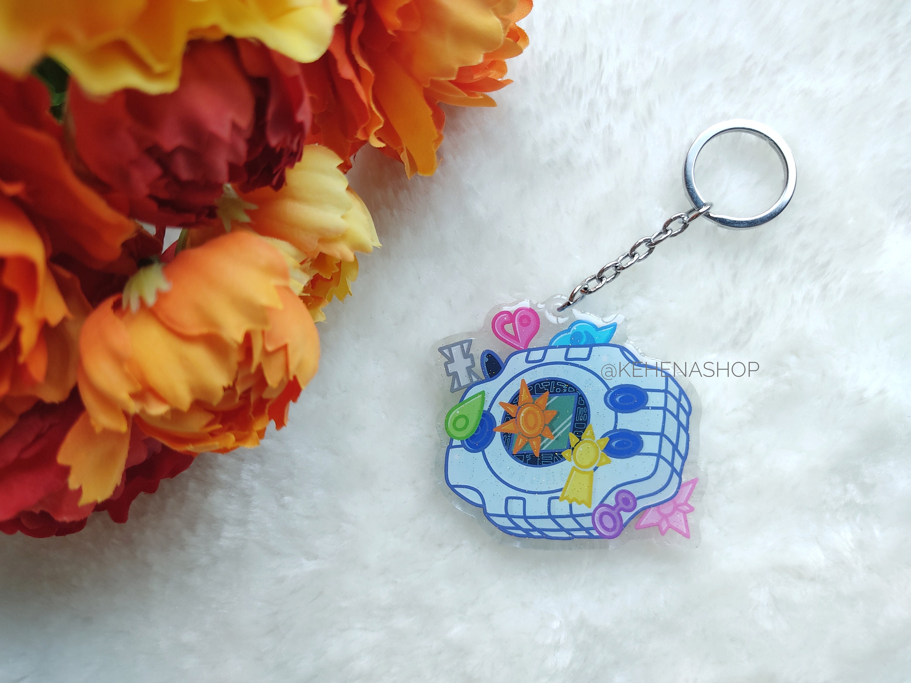 Digimon Digivice Keychain Patamon Gatomon Gomamon Gabumon Piyomon ...