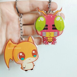 Digimon Keychains - Patamon - Gatomon - Gomamon - Gabumon - Piyomon ...