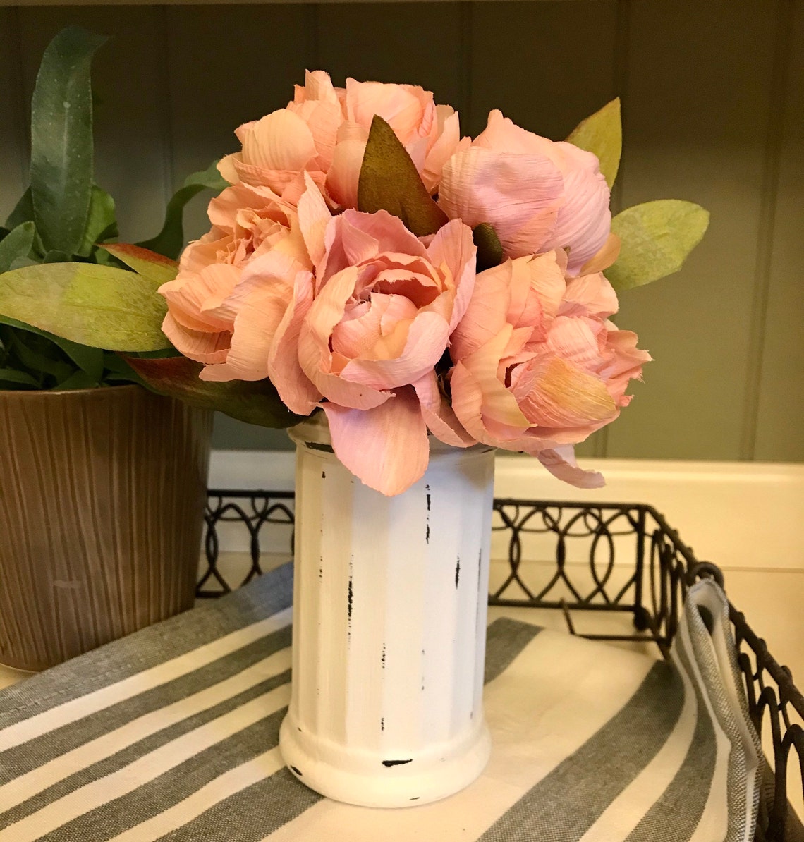 Chalk Paint Containers Shabby Chic Canister Set Rustic Painted Jars ...