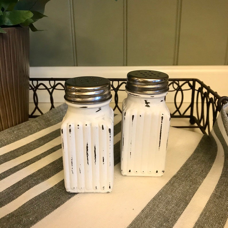 Chalk Paint Containers Shabby Chic Canister Set Rustic Painted Jars ...