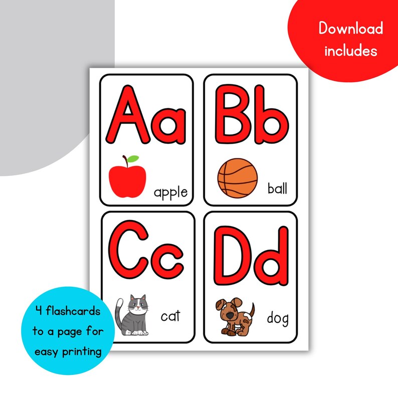 Alphabet Flashcards: Bulletin Board Cards (digital Download) - Etsy