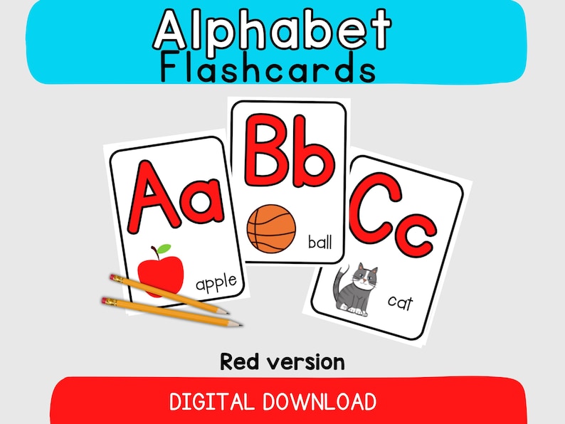 Alphabet Flashcards: Bulletin Board Cards (digital Download) - Etsy