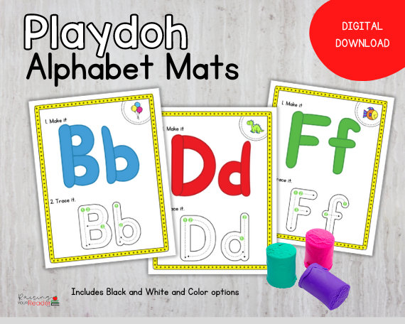 Alphabet Playdoh Mats/ Playdoh Letters/ Alphabet Practice - Etsy