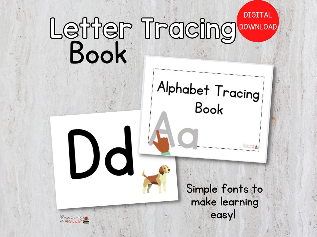 Alphabet Tracing Book/ ABC Tracing Book/ Alphabet Practice - Etsy