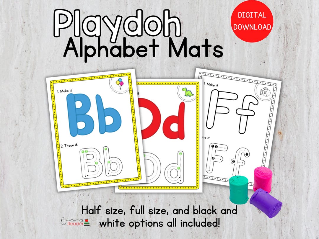 Alphabet Playdoh Mats/ Playdoh Letters/ Alphabet Practice - Etsy
