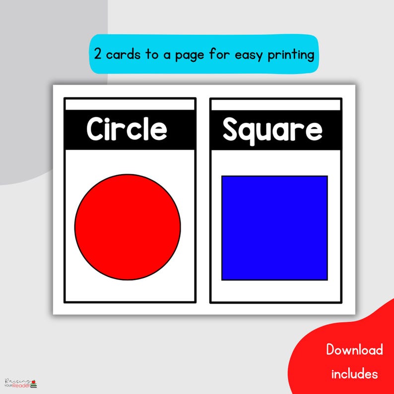 2D and 3D Shape Cards - Etsy