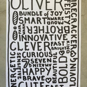 Personalised Printable Handwritten Art: You Give Me the Words - Etsy