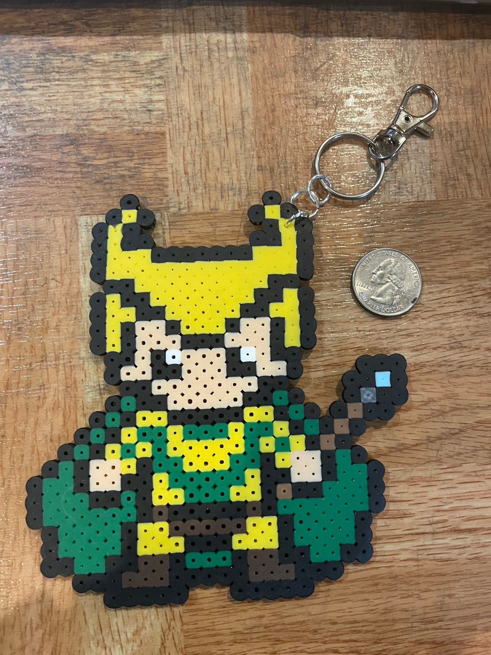 Loki Inspired Necklace Choker Perler Bead Keychain Earrings Set Marvel ...