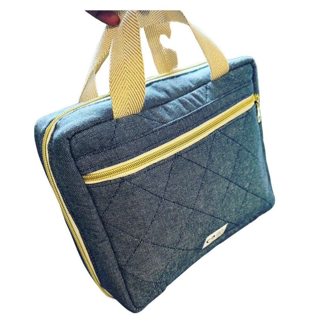 Quilted Bible Bag Woven Denim Blue - Etsy