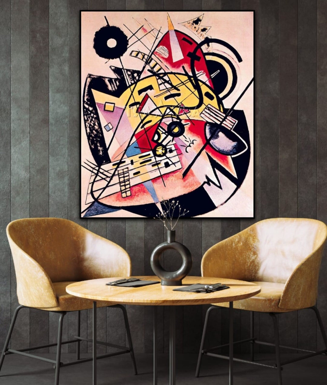 Kandinsky Abstract Media Mixed Painting to Order, Minimal Art ...