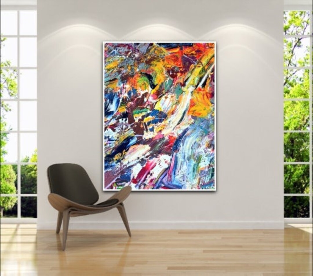 Colorful Minimal Art Richter Style Colorful Print of Paint - Etsy