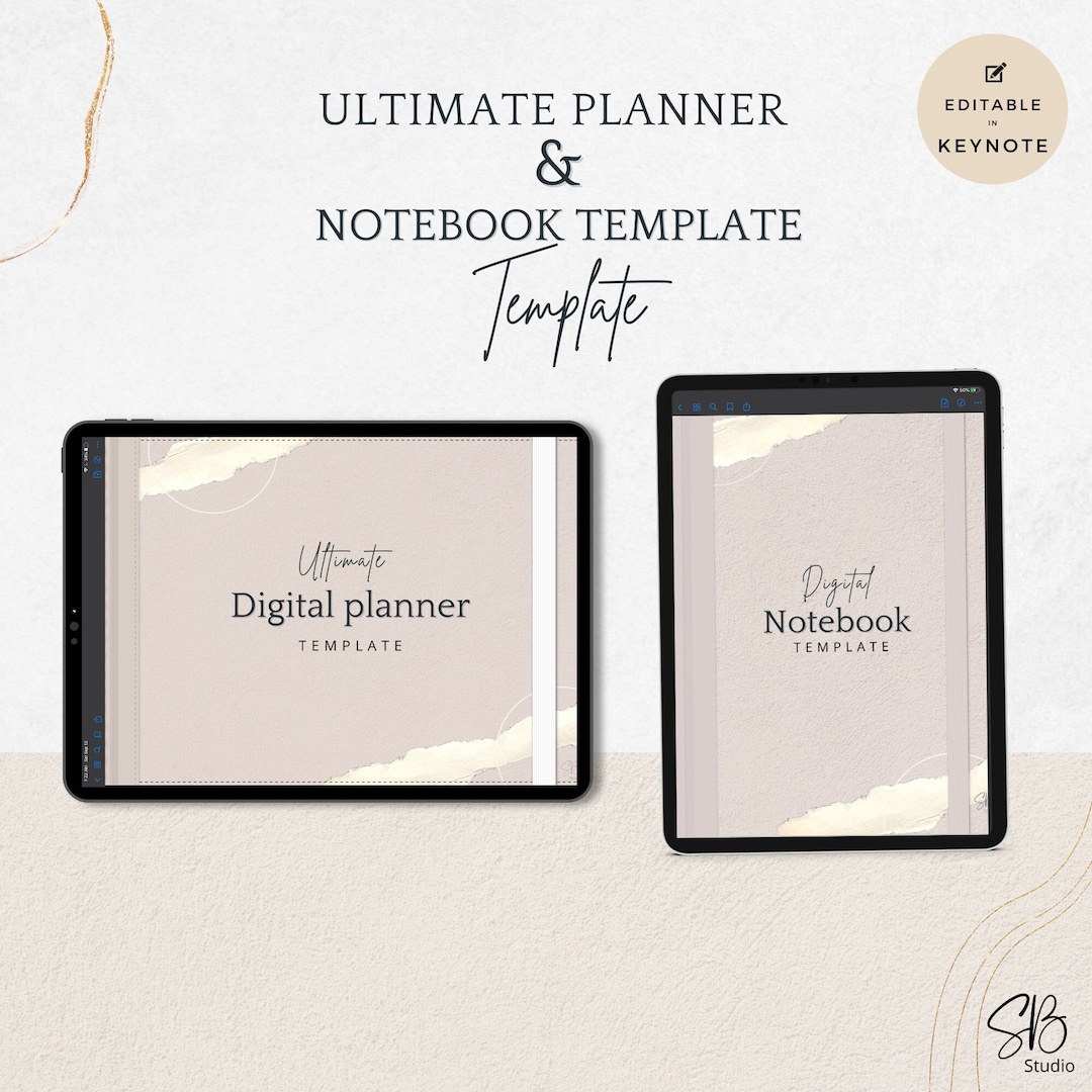 Digital Planner & Notebook Template Bundle, Planner Template, Custom ...