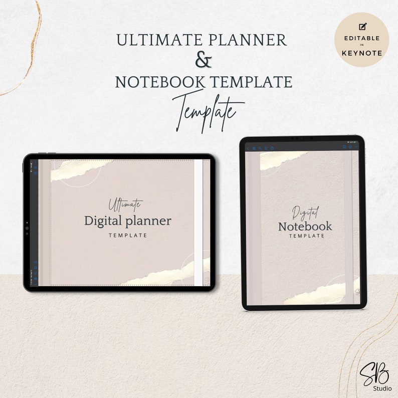 Digital Planner & Notebook Template Bundle, Planner Template, Custom ...
