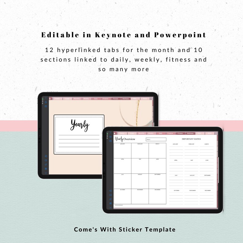 Digital Planner & Notebook Template Bundle Digital Planner - Etsy