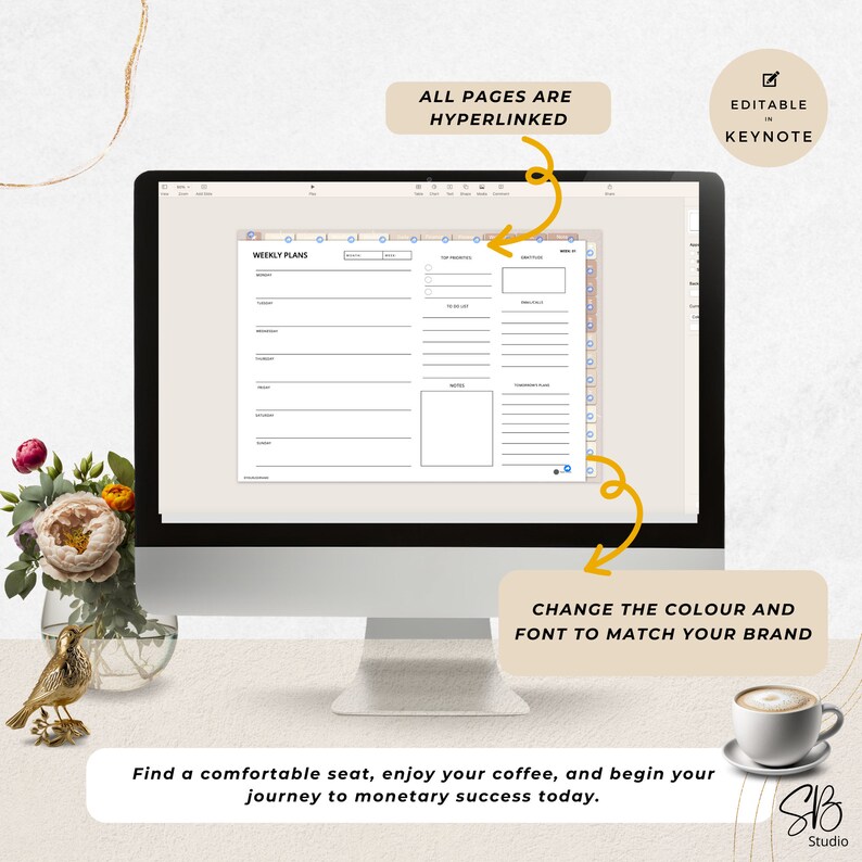 Digital Planner & Notebook Template Bundle, Planner Template, Custom ...