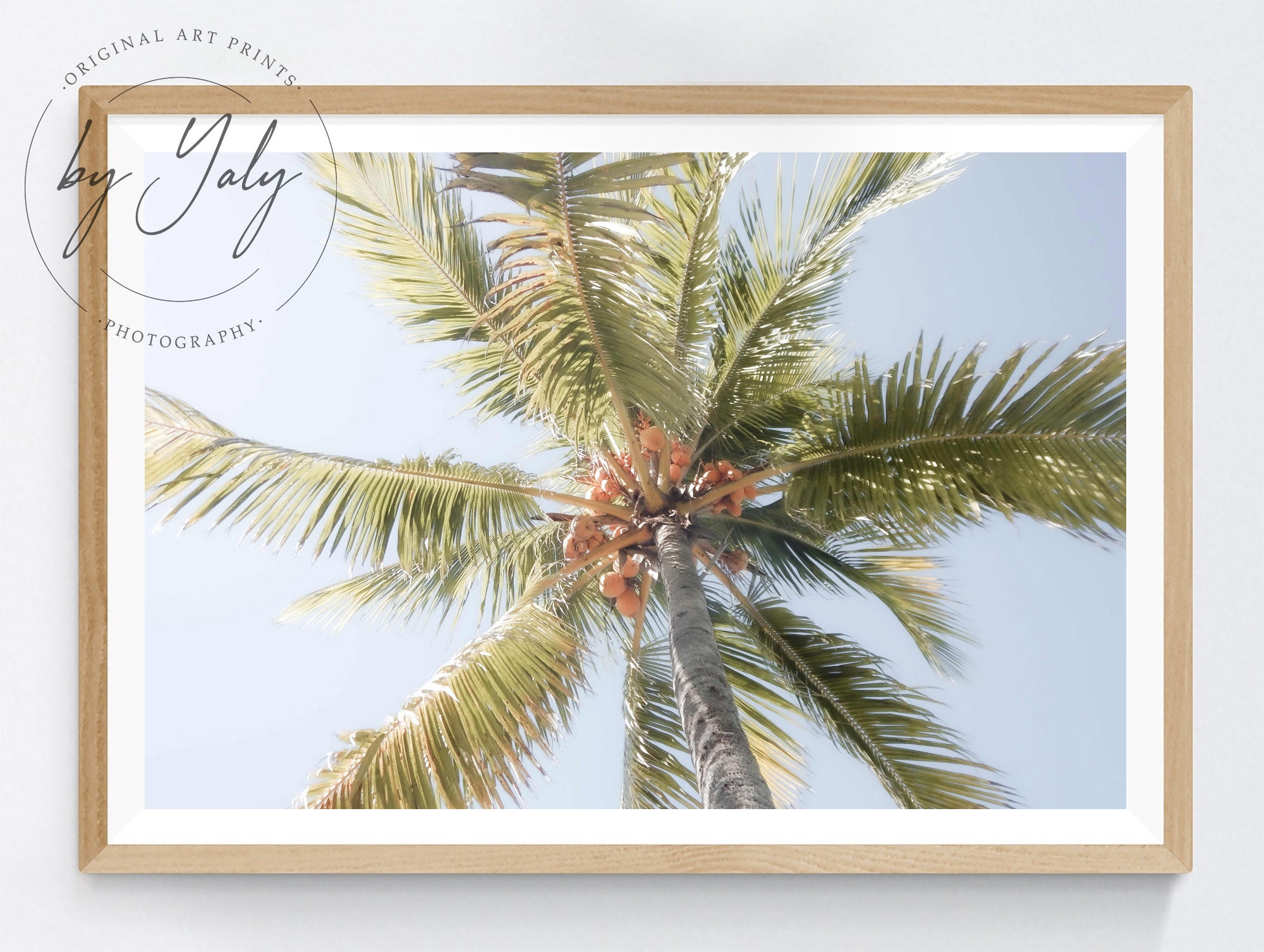 Palm Tree Leaves Art Print, Tropical Palm Art Print, Palm Tree ...