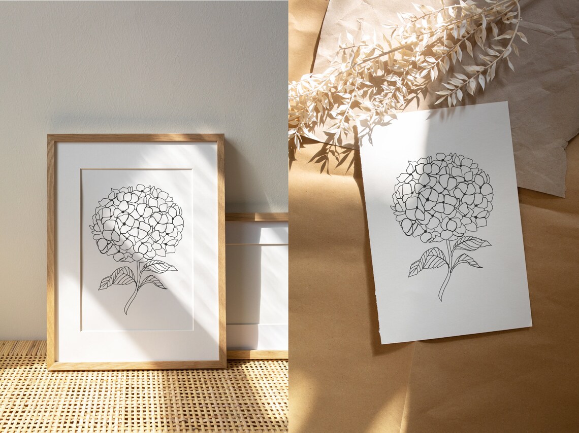 Hydrangea Svg Flowers Garden Flower Svg For Cricut Cut File Etsy