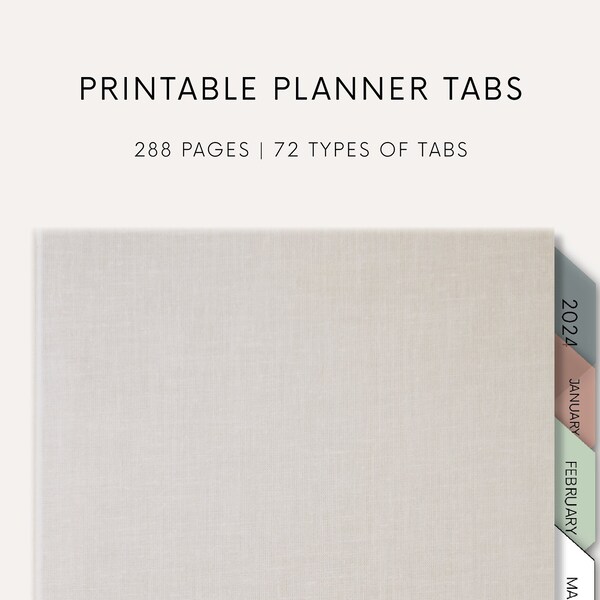 Printable Planner Tabs Instant Download Digital Tabs Download Binder ...