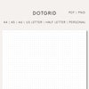 Dot Grid Printable A4 Dotted Grid Paper Download Dotgrid Paper A5 ...
