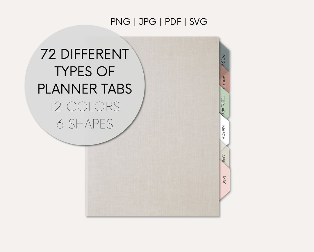 Printable Planner Tabs Instant Download Digital Tabs Download Binder ...