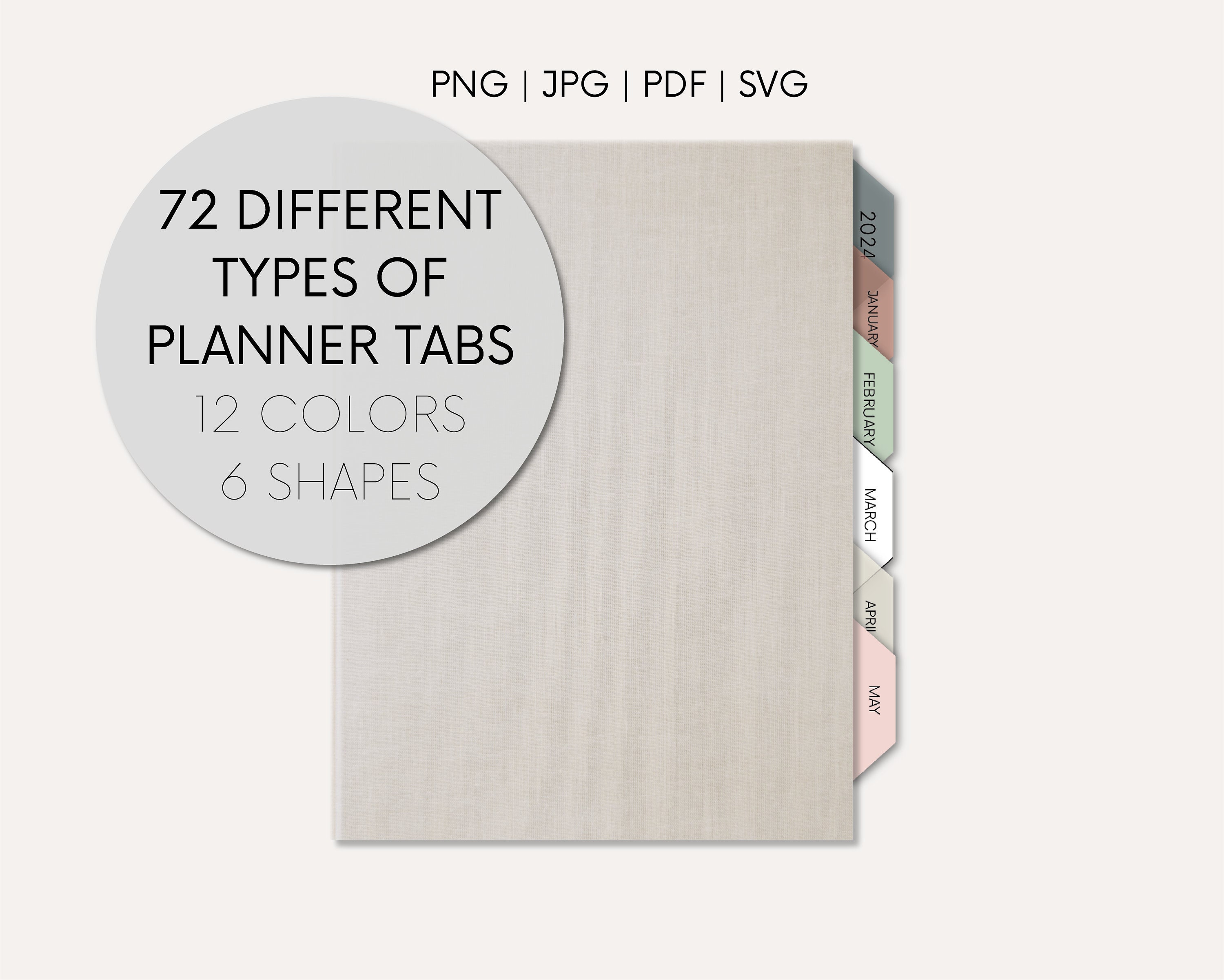 Printable Planner Tabs Instant Download Digital Tabs Download Binder ...