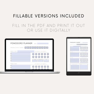 Printable Pomodoro Tracker Pages Download Pomodoro Planner Insert ...