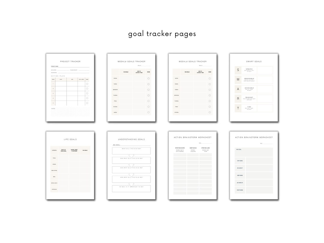 Goals Planner Printable Goals Tracker Printable Planner Pages Download ...