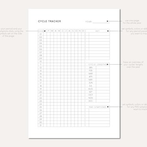 Period Tracker Printable Period Track PDF Ovulate Tracker Printable ...