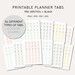 Printable Planner Tabs Instant Digital Download Pastel Planner Plotter ...