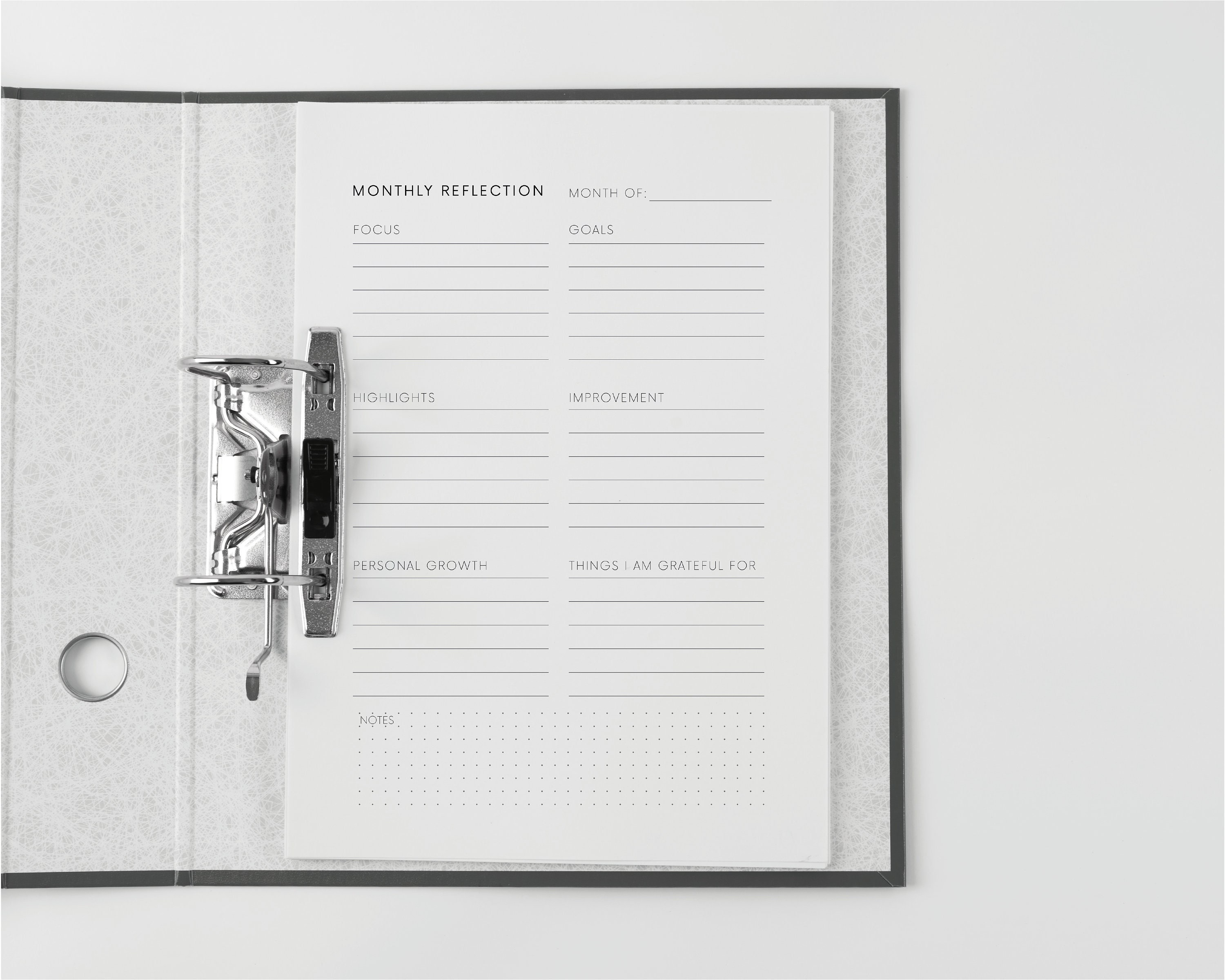 Reflection Journal Printable for A Month of Reflection Digital Monthly ...