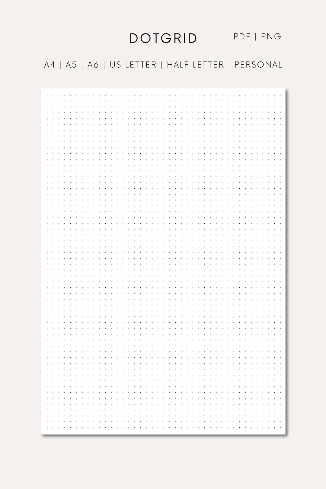 Dot Grid Printable Letter Download Dotgrid Journal Pages Digital Dot ...