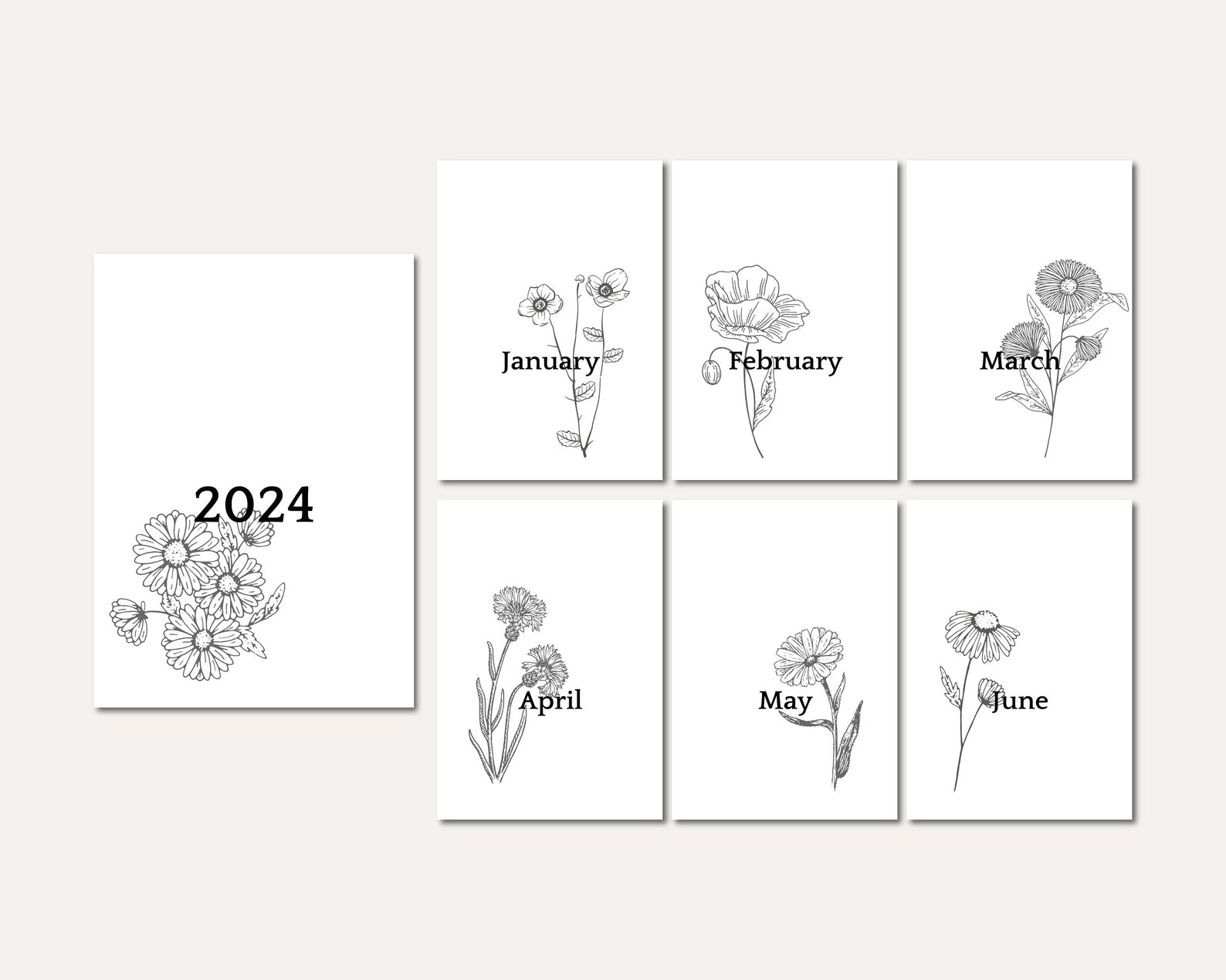 Planner Cover Printable Journal Pages A6 Floral Dividers Digital ...