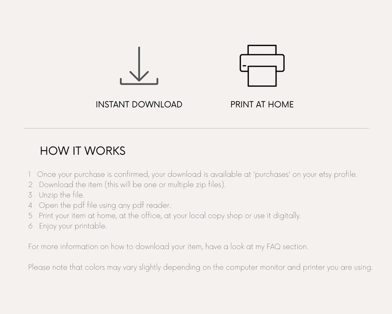 Printable Bundle Planner Tabs to Divide Planner Pages Download Neutral ...