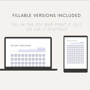 100 Day Challenge Printable Habit Tracker Download Start New Habit ...